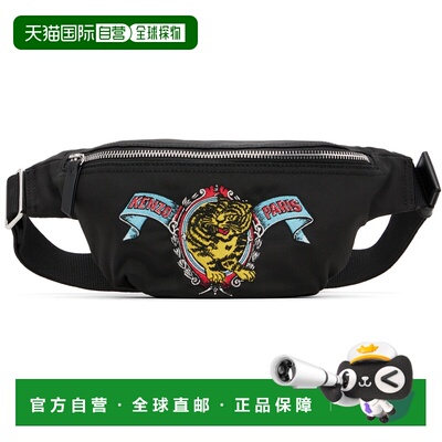 kenzo 高田贤三 男士 黑色 Paris KENZO Jumping Tiger 腰包 FG65