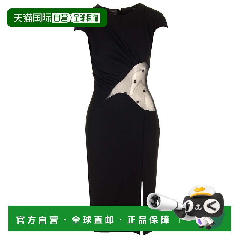 GIVENCHY 女士连衣裙 BW21WS30XH001 AW2024 黑色 Cut out midi d