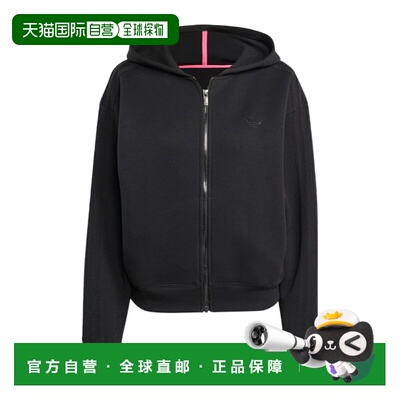 ADIDAS 女士卫衣 JY2619 AW2025 黑色 长袖连帽卫衣