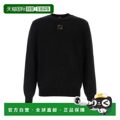 FENDI 男士针织衫 FZX091AW09F1UVU SS2026 黑色 GIROCOLLO