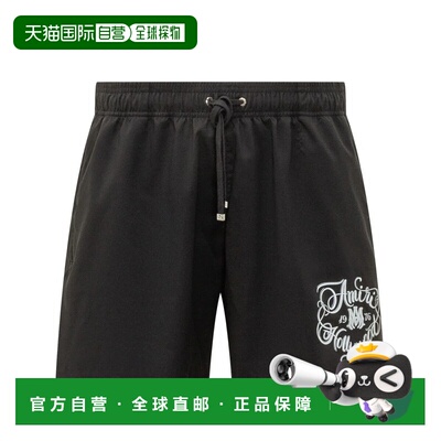 AMIRI 男士短裤 AMBOSW1001001 SS2026 黑色 抽绳泳裤