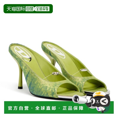 Diesel 迪赛 女士 D-Diam's-High denim mule with floating Oval