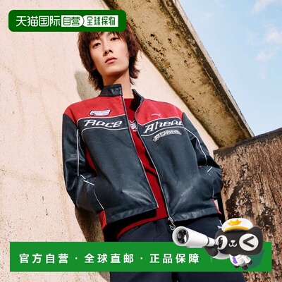 RACE AHEAD 男女皆宜人造皮革外套彪马