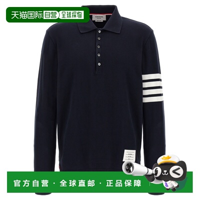 THOM BROWNE 男士T恤 MJP137G07976415 AW2025 蓝色长袖上衣男装