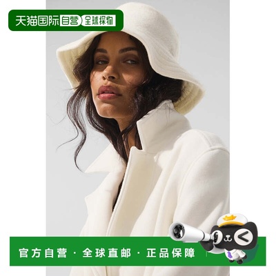 alo yoga 纯色设计 美利奴羊毛 渔夫帽 男女同款情侣款 白色a0711