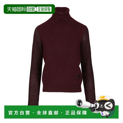 BURBERRY 女士针织衫 8115207C1494 CO 酒红色 WOOL BLEND PULLOV