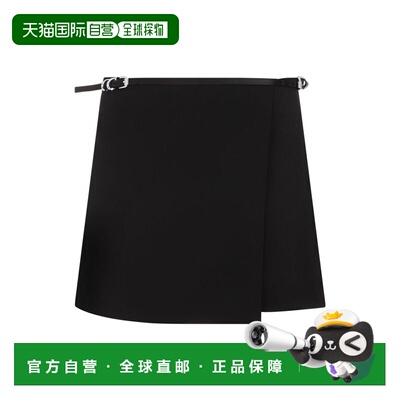 GIVENCHY 女士半身裙 BW40U114N6001 SS2024 黑色 Belted Wrap Sk