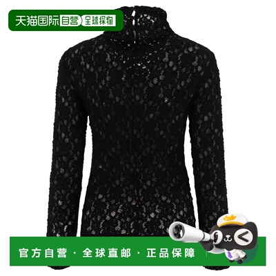 1h可退 CHLOÉ 女士T恤 C23WHT05410001 AW2024 黑色 长袖高领上衣