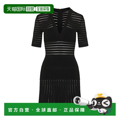 BALMAIN 女士连衣裙 HF1R7515KK100PA AW2026 黑色 V领连衣裙