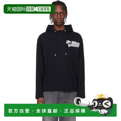 off-white 男士 黑色 Cupid Tape Tee 连帽衫 OMAB09DF25JER00710
