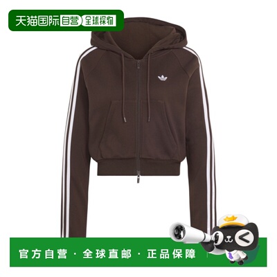 ADIDAS ORIGINALS 女士卫衣 LE8320 AW2026 褐色 短款前拉链运动
