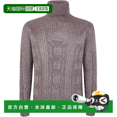 ZEGNA 男士针织衫 UGH35A2120212 AW2025 棕色 Cashmere And Silk