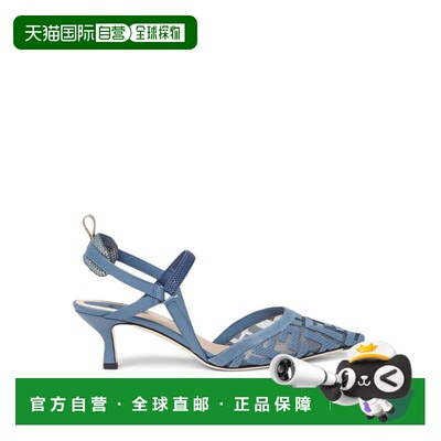 FENDI 女士凉鞋 8J8558AY0MF1XHP CO 蓝色 Slingback Colibrì Li