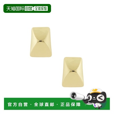 1h可退 潮奢 ANINE BING 女士 金色 Curved Rectangle 耳饰 A1510