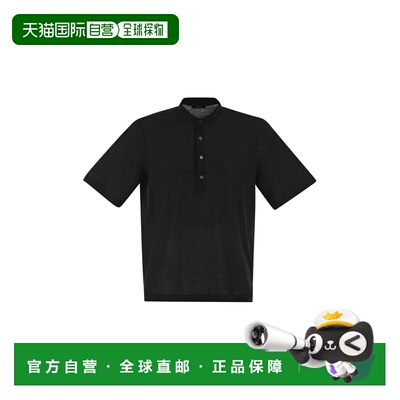 HERNO 男士POLO衫 JPL00143U520059300 SS2026 黑色