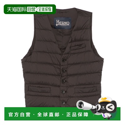 HERNO 男士马甲 PI002ULE12456Z8993 AW2026 深棕色