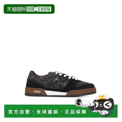 FENDI 男士运动鞋 7E1688AQ6IF1PXA AW2026 黑色 FF JACQUARD AND