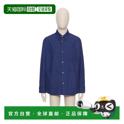 VALENTINO 男士夹克 VCIO12B97AKQ SS2026 蓝色 长袖休闲夹克