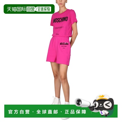 MOSCHINO 女士短裤 033455284244 AW2022 粉红色 SHORTS WITH VIN