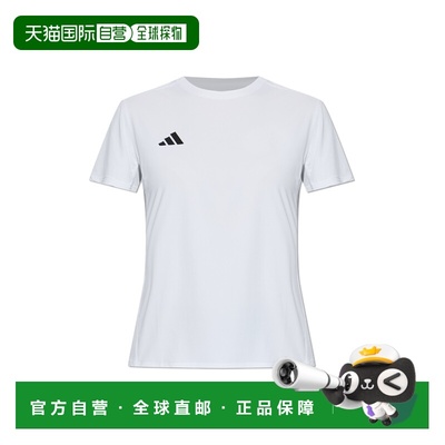 ADIDAS 女士健身衣 IN11730WHITE SS2026 白色 T-shirt with logo