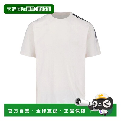 Y-3 男士T恤 KU2251 AW2026 白色 gradient 3 stripes t-shirt