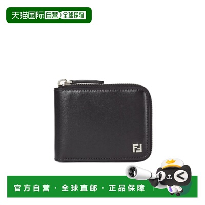 FENDI 男士卡包 7M0380AVV6F0GXN SS2026 黑色 Squared FF钱包