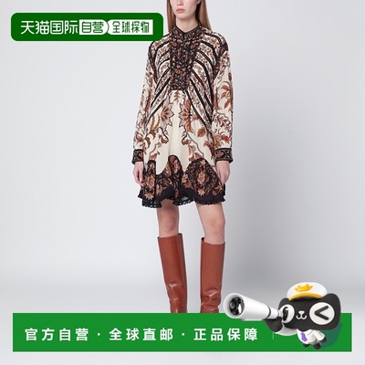 1h可退 潮奢 FARM RIO 女士 Majestic Garden 沙色蕾丝迷你连衣裙