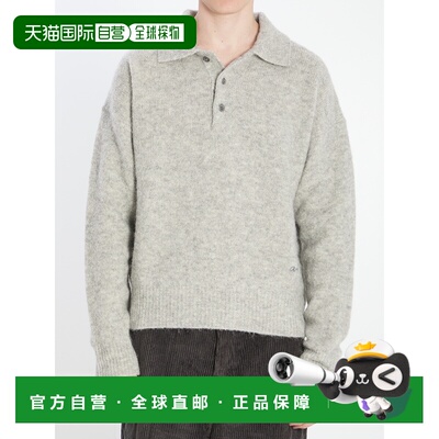 Ami Paris 男士针织衫 HPL405KN0021050 AW2025 灰色长袖