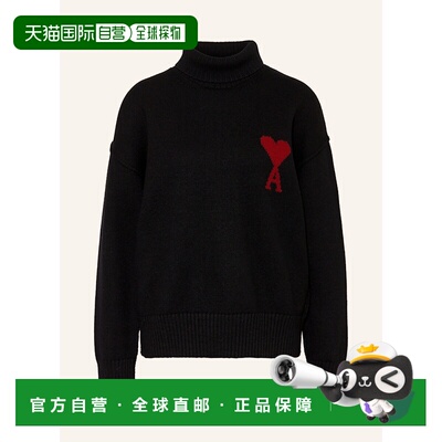 1h可退 Ami Paris 女士针织衫 100303196513000 CO 黑色 Turtlene