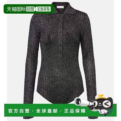 1h可退 潮奢 The Frankie Shop 女士 Solana 针织金银锦缎连体衣