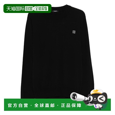 BALMAIN 男士针织衫 GH1KD000KJ53EQU SS2026 黑色长袖