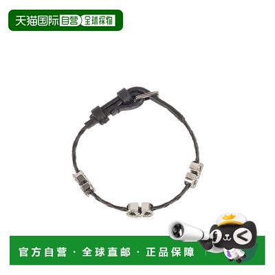 VALENTINO 女士手链手镯 WJ0X71UDN32U SS2025 黑色 徽标手链配饰