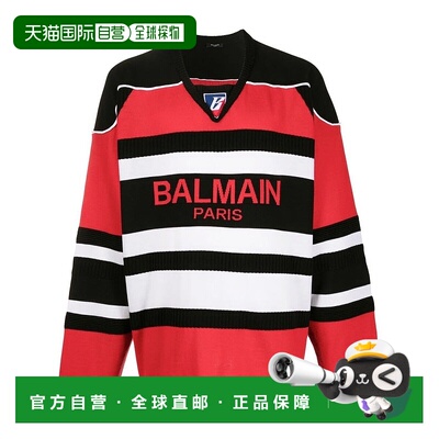 BALMAIN 男士针织毛衣 YH1KB025KC60EBL SS2023 红色