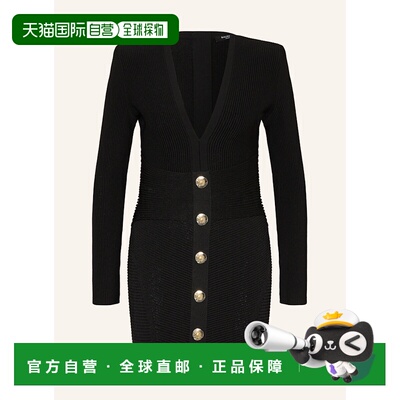 BALMAIN 女士连衣裙 100284047613000 CO 黑色 Knit dress
