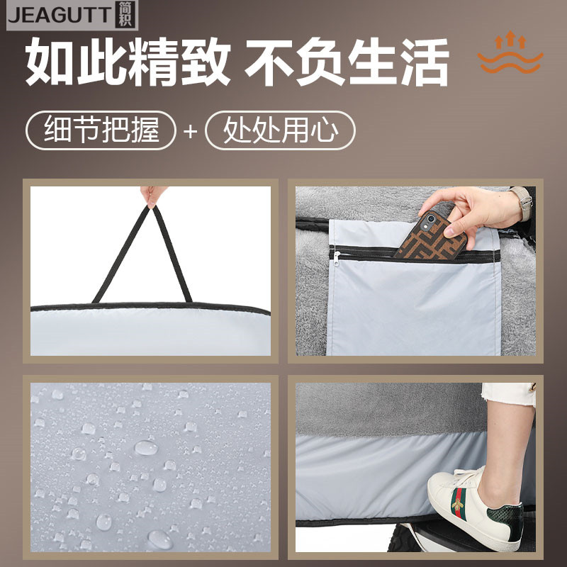 电动车挡风被冬季双面防水v加绒加厚电瓶摩托车春秋通用防风罩冬