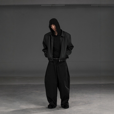 小众设计长裤弯刀裤低裆复古中性