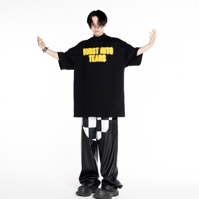 设计师款重磅T宽松纯棉情侣短袖