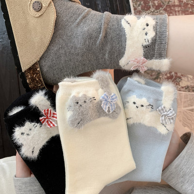 卡通猫咪袜子女2025新款爆