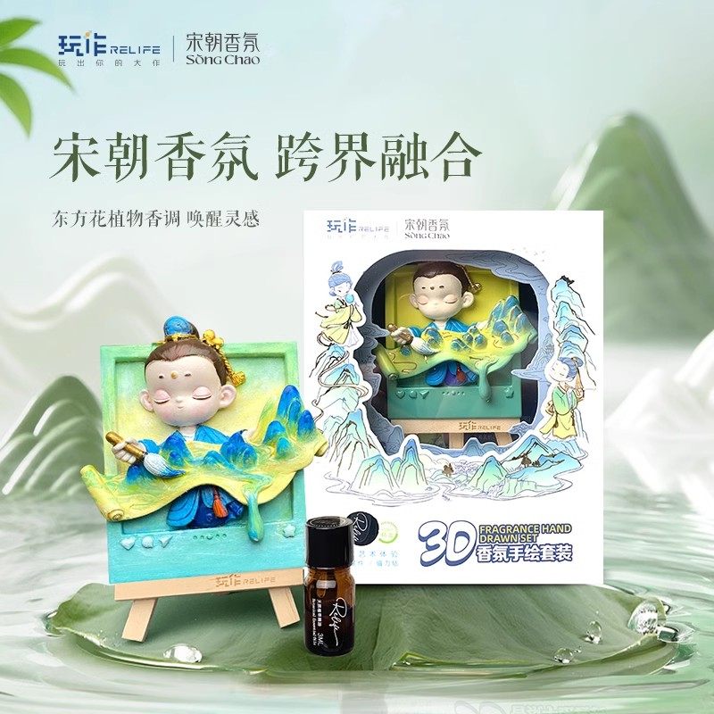【国潮】玩作香氛冰箱贴diy数字油画颜料立体浮雕手绘生日礼物