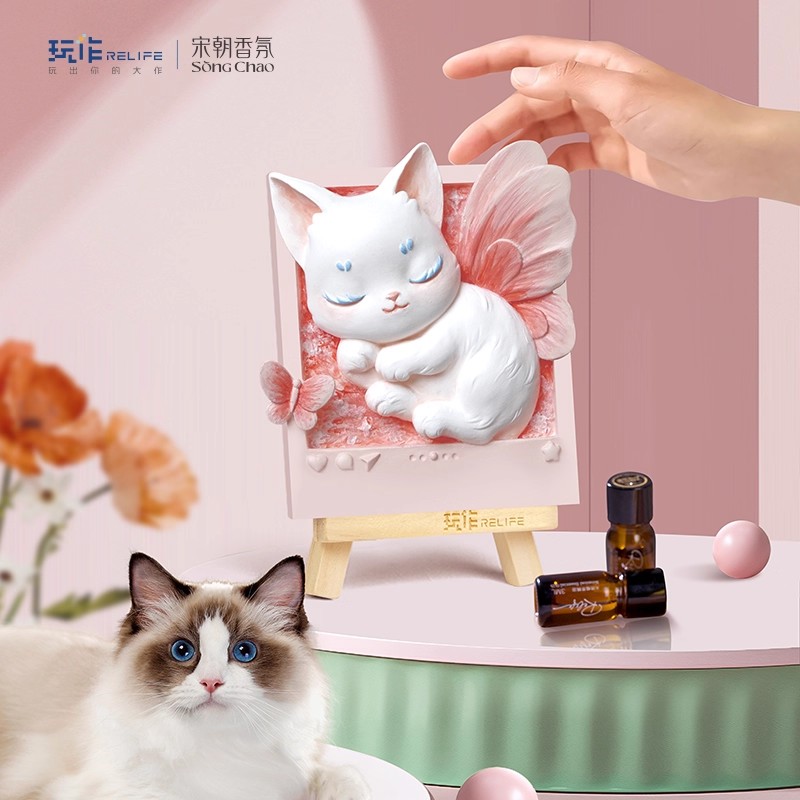 【莫奈喵】玩作香氛冰箱贴diy数字油画颜料立体浮雕手绘生日套装