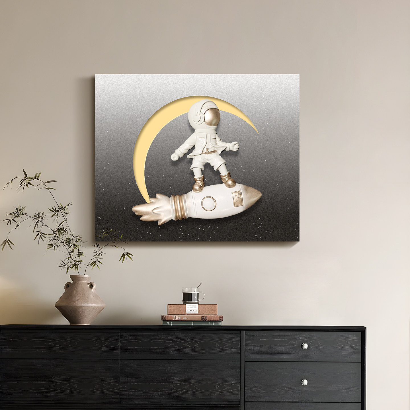 现代简约宇航员太空主题装饰画客厅卧室挂画创意个性壁画电表箱