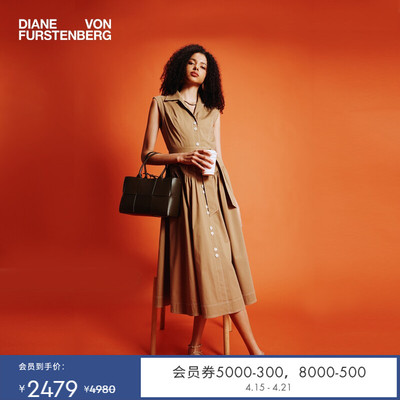 DVF2025新款卡其色连衣裙