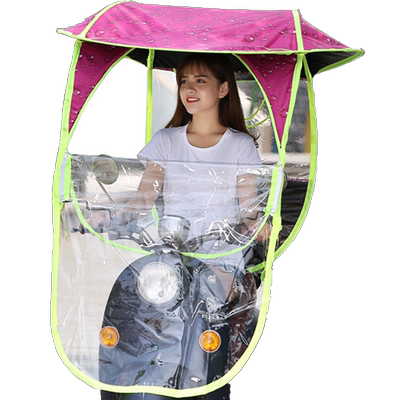 电瓶车雨棚电动篷通用蓝色遮雨蓬