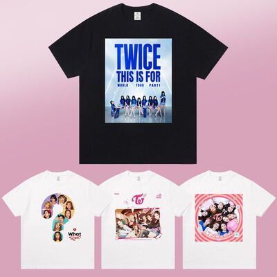 Kpop Twice 演唱会短袖T恤上衣服装周边应援物打歌服穿搭专辑