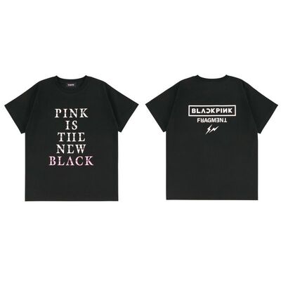 2026BLACKPINK藤原浩fragment联名周边限定闪电T恤