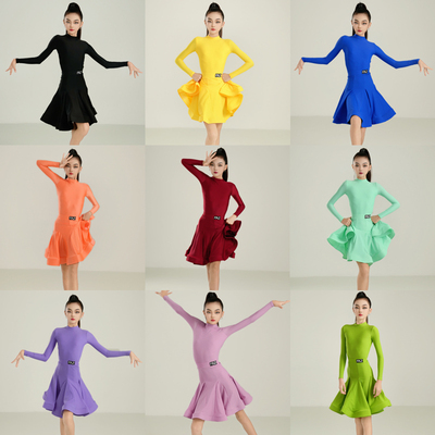 FAZ儿童拉丁舞服女童比赛表演服