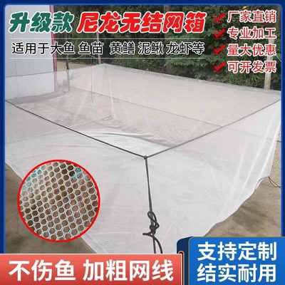 尼龙不伤鱼无结养殖网箱鱼苗育苗泥鳅黄鳝养鱼存鱼网箱柔软耐用