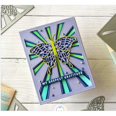 重叠蝴蝶板切割刀模cutting dies scrapbooking压花圣诞刀模