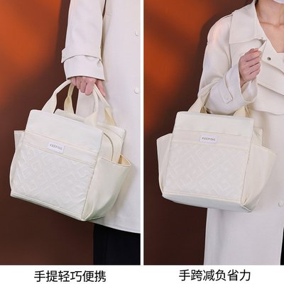 格韵大号饭盒保温包包便当上班族野餐露营手小学生大容量拎袋午餐