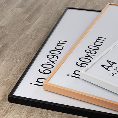 免拆式窄边铝合金挂摆A4装裱框框A3证书墙台相框横画框营业执照挂